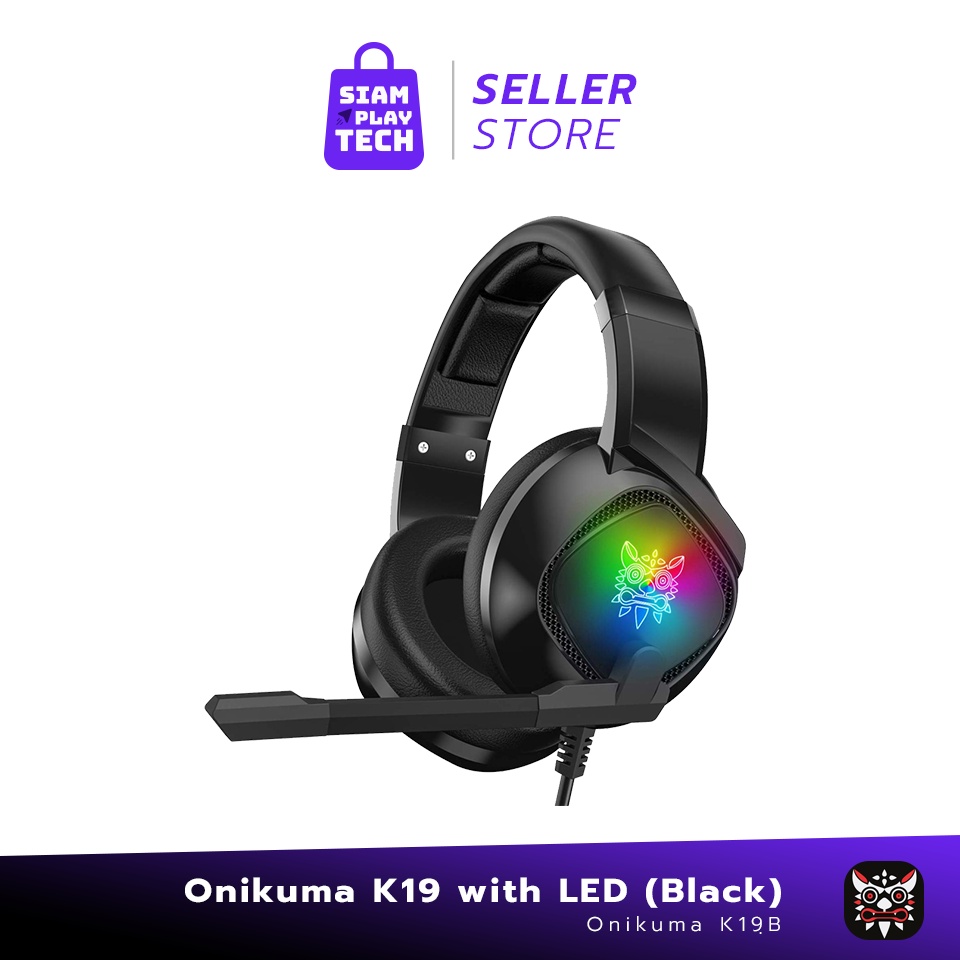 ONIKUMA K19 RGB Gaming Headset หูฟังเกมมิ่งเชื่อมต่อได้หลายอุปกรณ์พร้อม ...