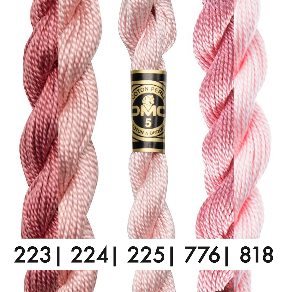 พร้อมส่ง DMC Pearl Cotton Thread ไหมปัก DMC แท้ *โทนชมพู* ไหมปักครอสติส ...
