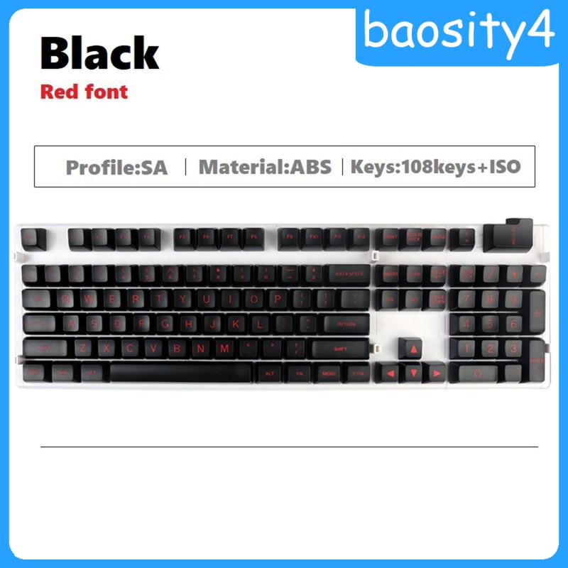 SA Profile 108 Keys Set Keycaps for Mechanical Keyboard White Red ...