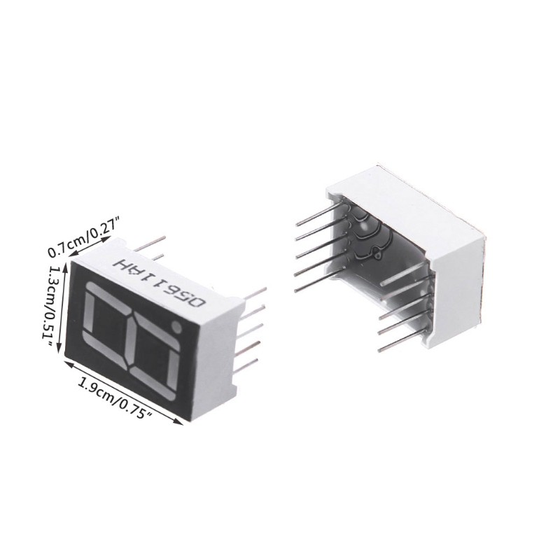 CRE10x 0.56 Inch 7 Segment 1 Digital LED Display Common Cathode Digital ...