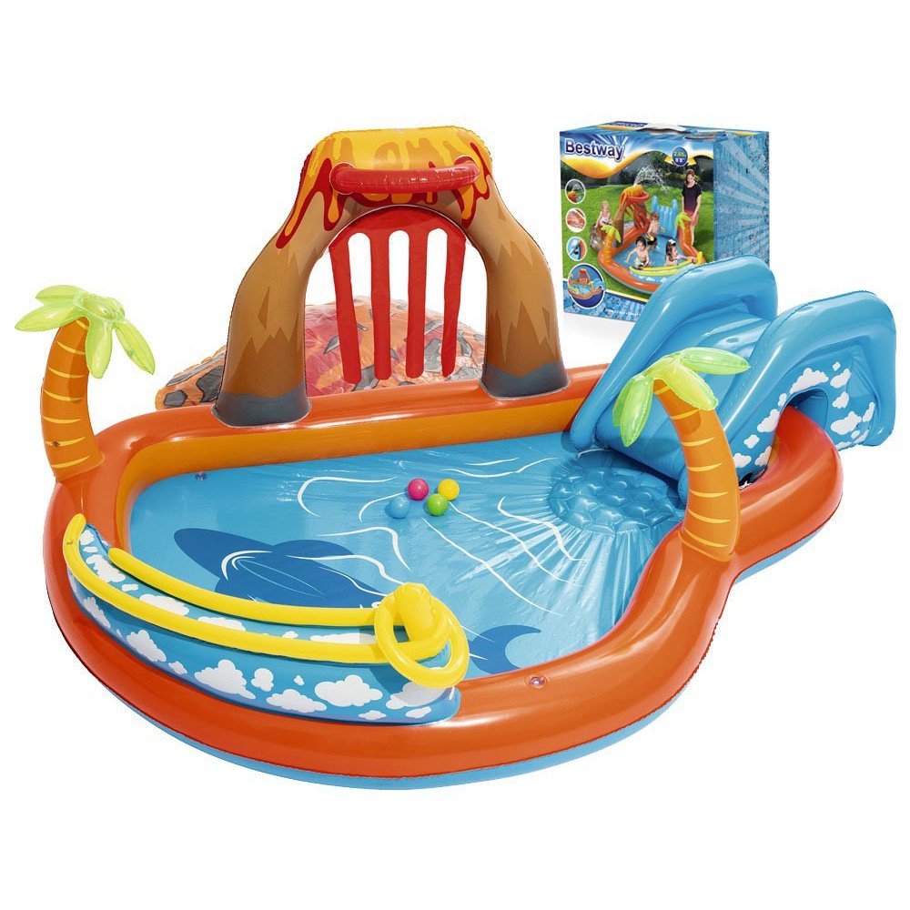 Bestway ชุดสระน้ำเด็ก ภูเขาไฟ พร้อมสไลเดอร์ Inflatable Volcano Theme ...