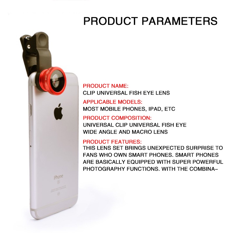 มืออาชีพเลนส์3IN1 Wide Angle Fish Lens Camera Kits Fisheye Lens Zoom ...
