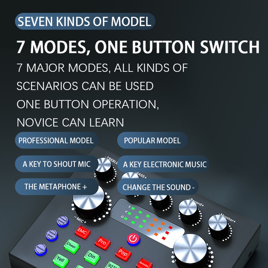 ⚡ In Stock ⚡ Mic with Condenser Microphone Sound Card Recording For ...