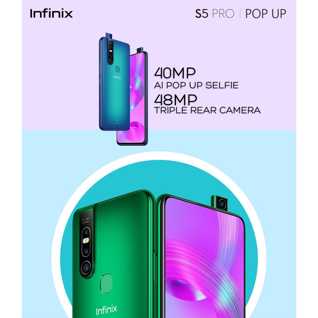 INFINIX S5 Pro (464) 32MP pop-up AI selife 6.5 full HD display (รับประกันศูนย์ไทย 1 ปี) - df23f ...