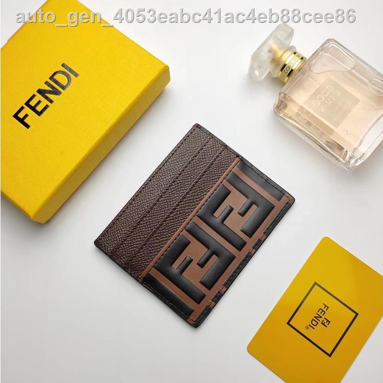 (With gift box) Genuine high quality Fendi card holder F is Fendi ...