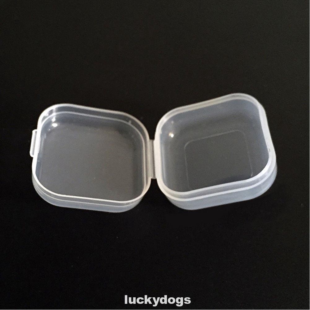 5- Mini Clear Plastic Small Box Jewelry Earplugs Container Storage ...