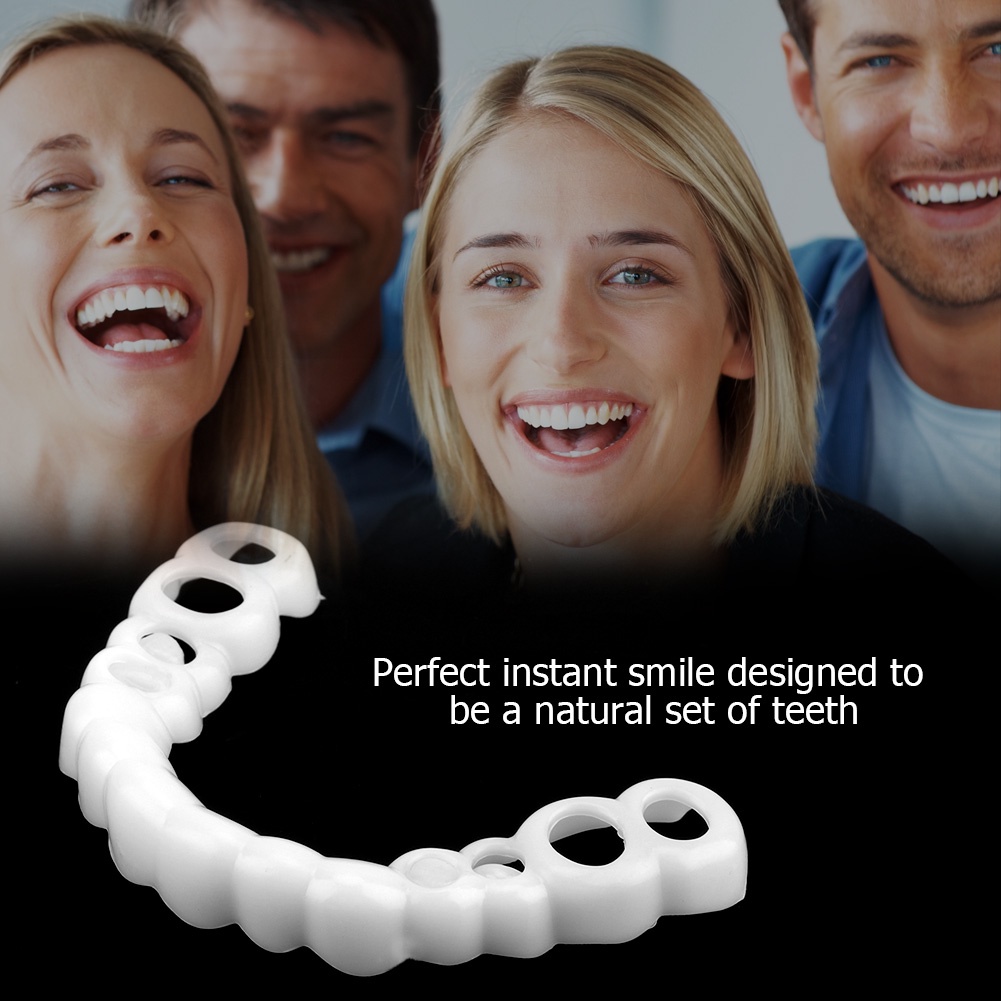 Teeth Cosmetic Whitening Denture Fake Tooth Cover and Storage Box ...