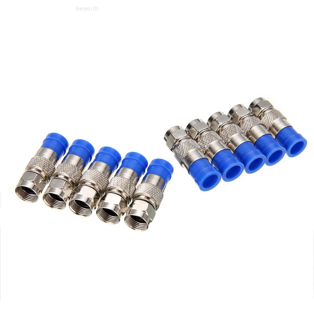 Irenen????10pcs RG6 F Compression Connector Coax Cable Coaxial ...