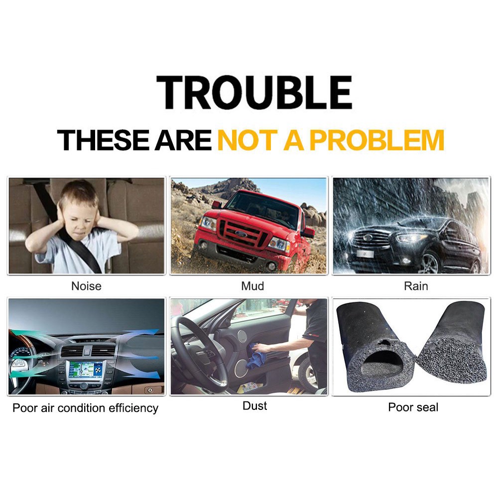 ️Automotive SUV Car Bonnet Trunk Edge Rubber Top EPDM Foam Seal Trim ...