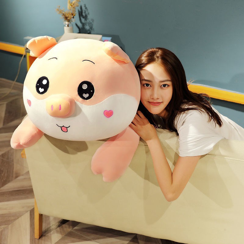 puffy pig doll T-shirt style ragdoll girl bed sleeping pillow doll Birthday gift lover gift ...