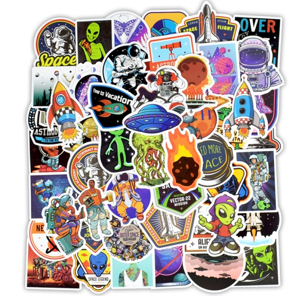 50pcs/set Outer Space Stickers Toys for Scrapbooking Skateboard Laptop ...