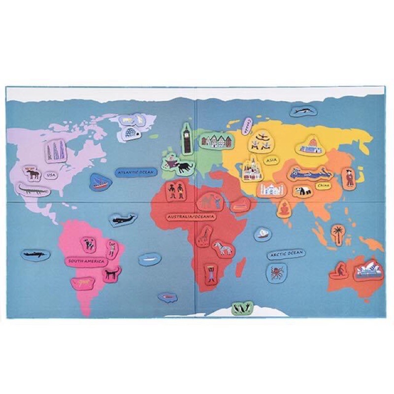 "Hello World" Magnet Map มี Magnet ถึง 131 ชิ้น : แผนที่แม่เหล็ก ...
