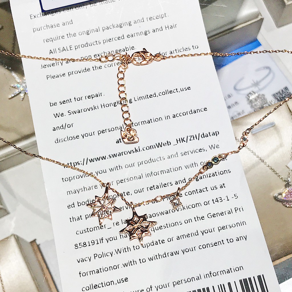 Swarovski สวารอฟส ของแท้ 100 SWA SYMBOL ดาวโรแมนติกเครื่องประดับสร้อยคอ ...