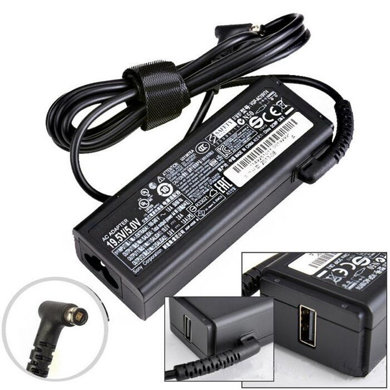 44W 19.5V 2A AC Adapter พร้อมพอร์ต USB สำหรับ Sony Vaio TAP11 Fit13A SVF13 - sws.th - ThaiPick