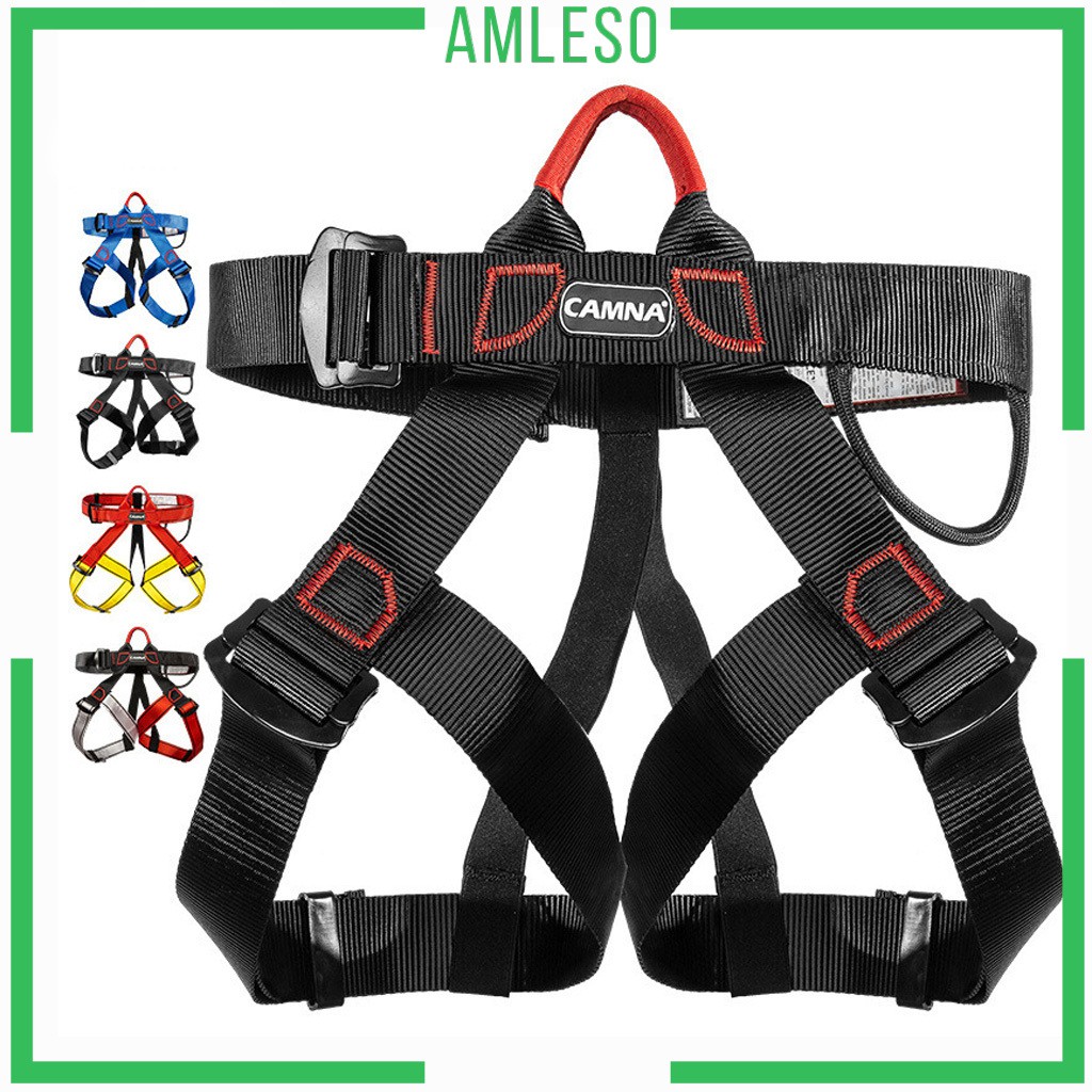 [AMLESO] Safety Rock Climbing Harness Fall Protection Tree Climbing ...