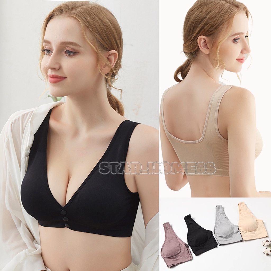 starhome88 SB-117 สปอร์ตบรากระดุมหน้า สปอร์ตบราคนอ้วน สปอร์ตบราตะขอหน้า บราไร้โครง เสื้อในสาวอวบ ...