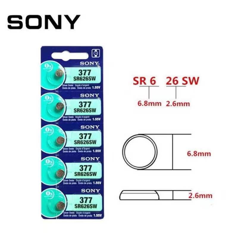 SONY ถ่านกระดุม 377 SR626SW LR626 V377 AG4 (1 แผง 5 ก้อน) - cbq_shop ...