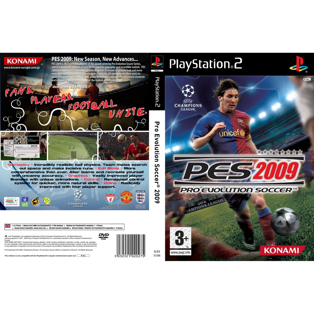 Ps2 แผ่นเกมส์ PES 2009 PlayStation2 เกมส์ PS2ส่งไว - ghy6867jtyfg ...