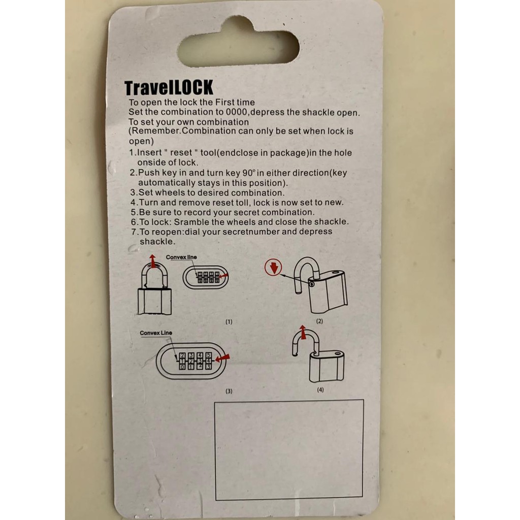 Strong Hardened PinCode Number Padlock (4 Digit physical Dial Code to ...