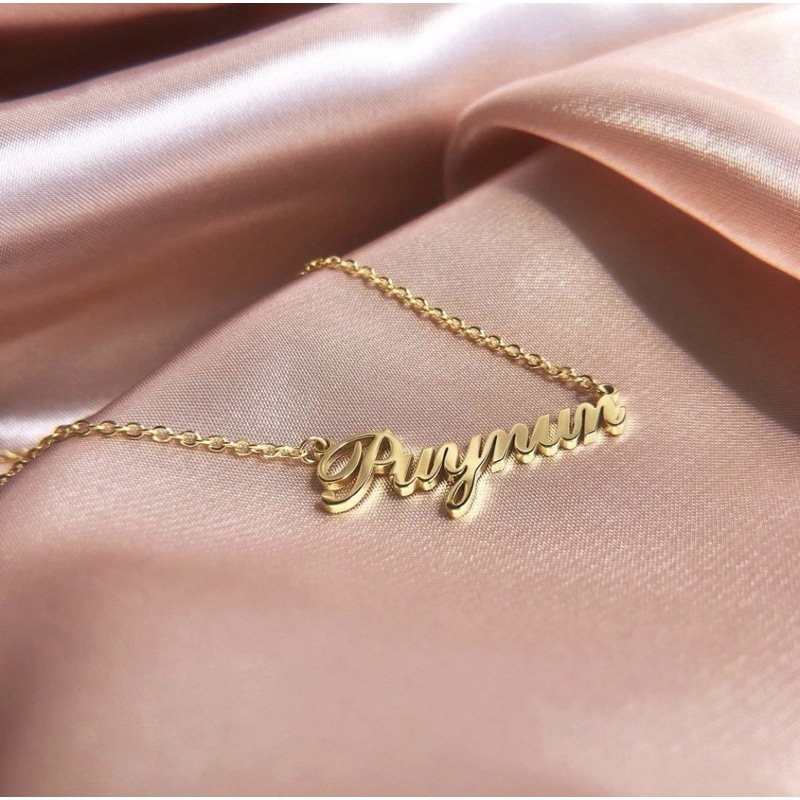 สั่งทำ สร้อยชื่อ Custom Name Stainless Steel Necklace - cherpy_ - ThaiPick