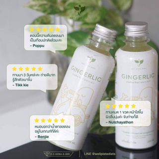 GINGERLIC น้ำกระเทียมขิงสกัด น้ำสมุนไพรสกัดเย็น กระเทียม + ขิง + มะนาว + น้ำแอปเปิ้ลไซเดอร์ ...