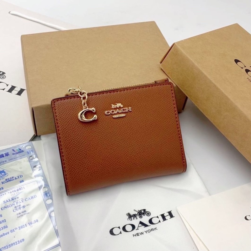 COACH SNAP CARD CASE IN SIGNATURE CANVAS - bagoutlet.shop - ThaiPick