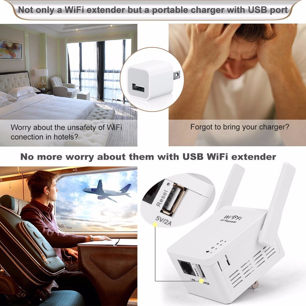 ใหม่MIni 300Mbps Wireless WiFi Router Repeater Range Extenderเราเตอร์ ...
