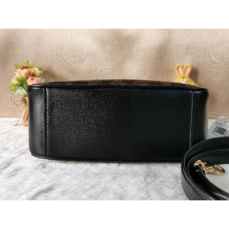 COACH F68168 JES CROSSBODY IN SIGNATURE CANVAS BROWNBLACKLIGHT GOLD ...