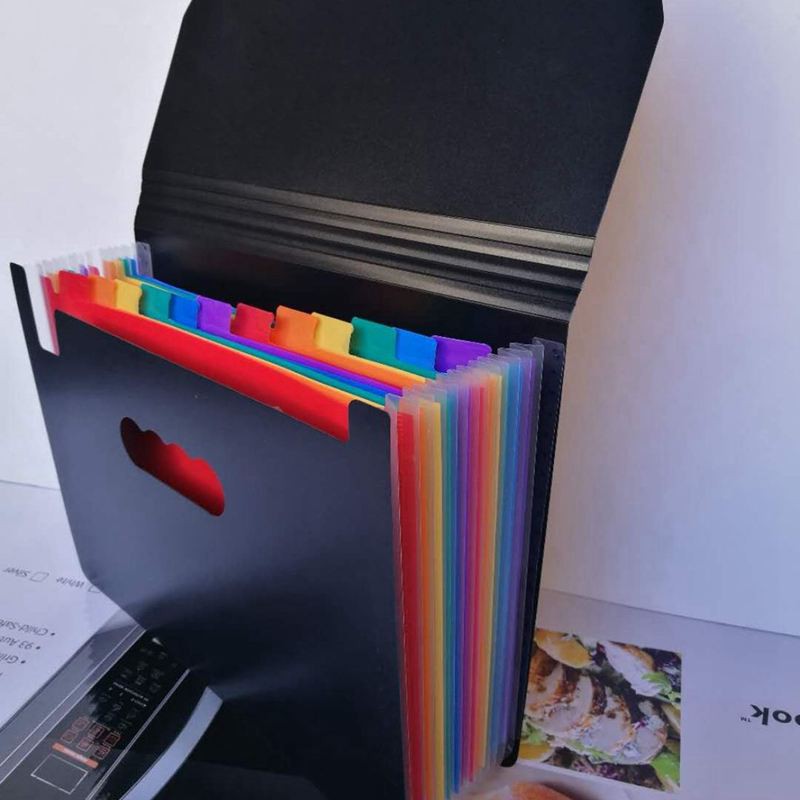 12 Pocket Expanding Files Folder A4 Multi Colour Plastic - oudhyed.th ...