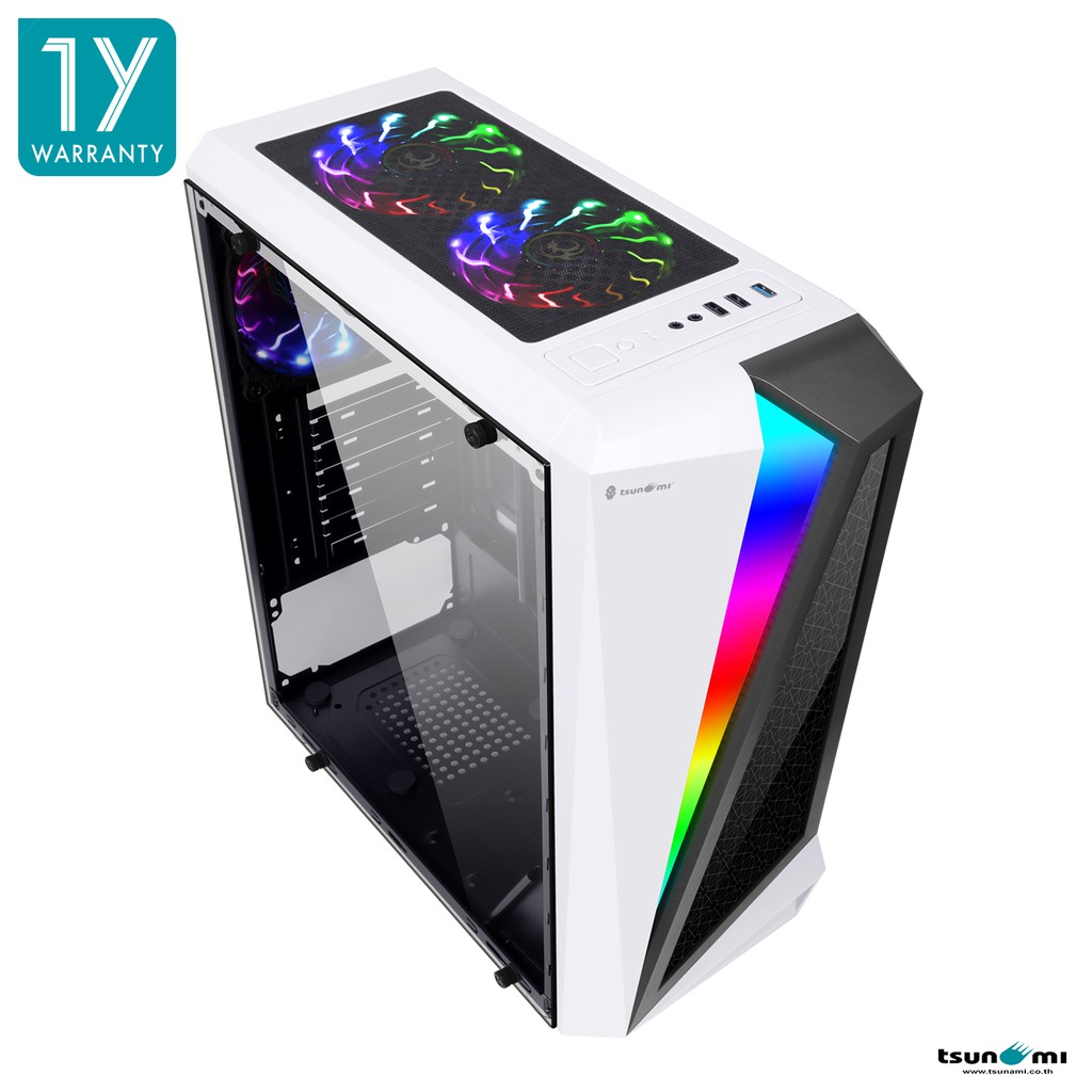 เคสคอมพิวเตอร์ Tsunami Galaxy G10 RGB ATX Gaming Case (with Tempered ...