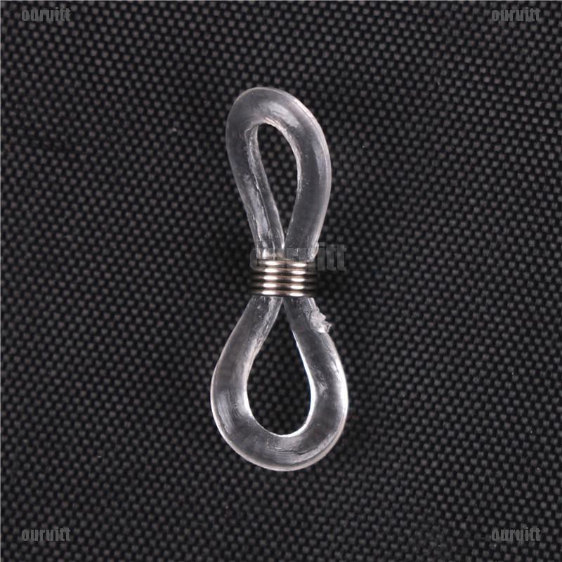 SP 40pcs Chain Strap Holders Rubber Loop Ends Clear Eye Glasses ...