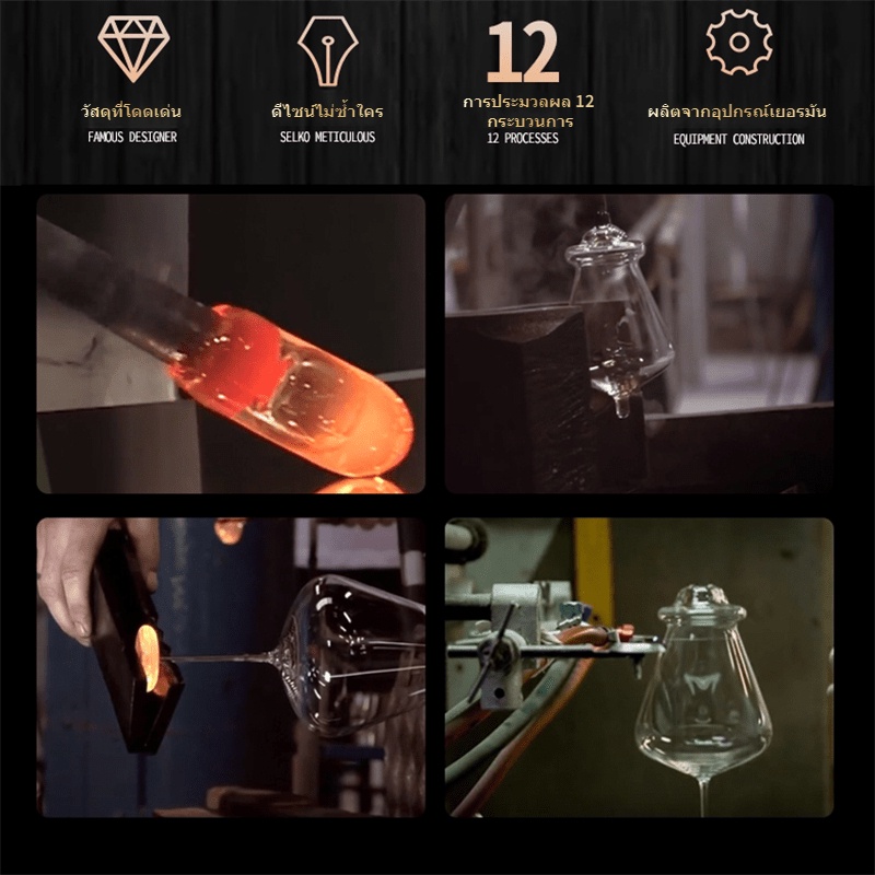 SS MALLซื้อ 1 แถม 1แก้วไวน์แดงแก้วคริสตัลคุณภาพสูง แก้วแชมเปญ แก้วไวน์ขาว แก้วไวน์ red wine ...