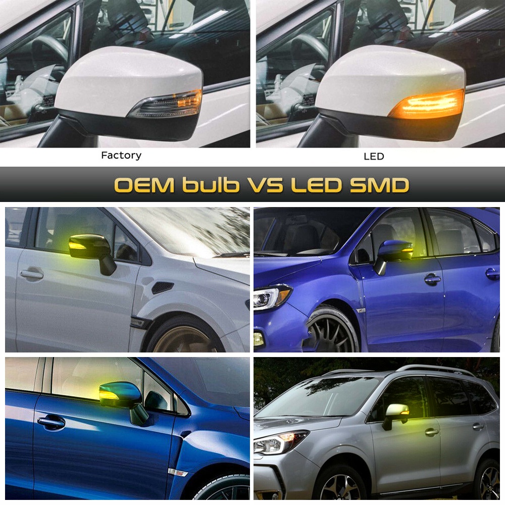 2Pc LED Dynamic Side Mirror Light Dynamic Turn Signal Position Lamp For ...