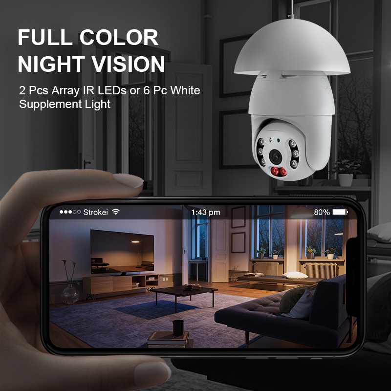 กล้องวงจรปิด cctv 5MP HD Wifi Camera Tuya Smart 360°Panorama IP Camera ...
