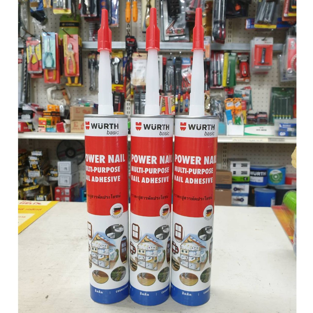 กาวตะปู Power Nail 320กรัม Wurth กาวพลังตะปู กาวเอนกประสงค์ กาว สารพัด ...