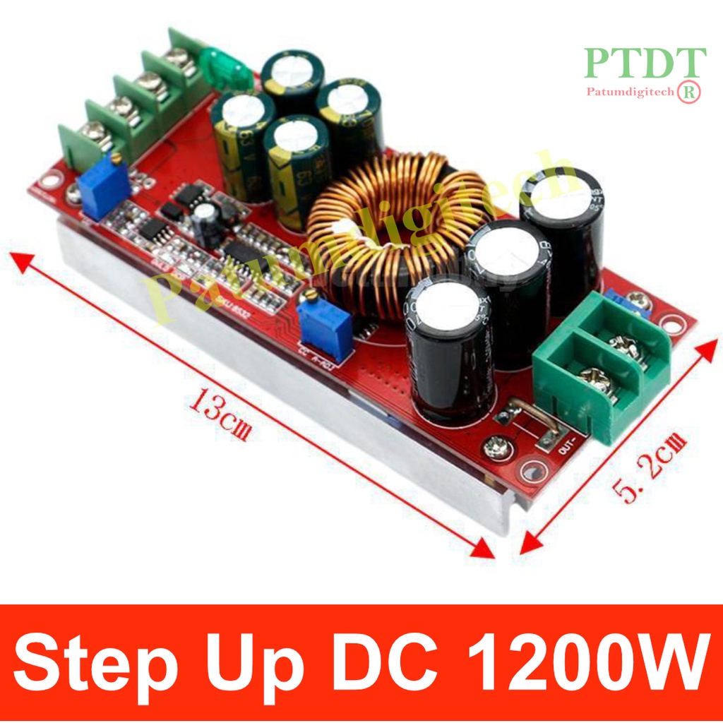 Step up 1200W 20A โมดูลเพาเวอร์ซัพพลาย Power Supply Module แผงวงจรเพิ่ม ...