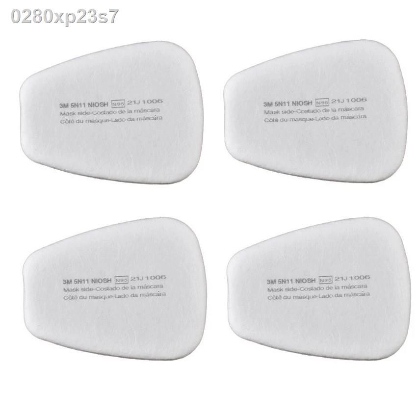 ∋3M 5N11 x4 ชิ้น แผ่นกรองฝุ่นละอองฟูมโลหะ 4แผ่น N95 Filter for 6100 ...