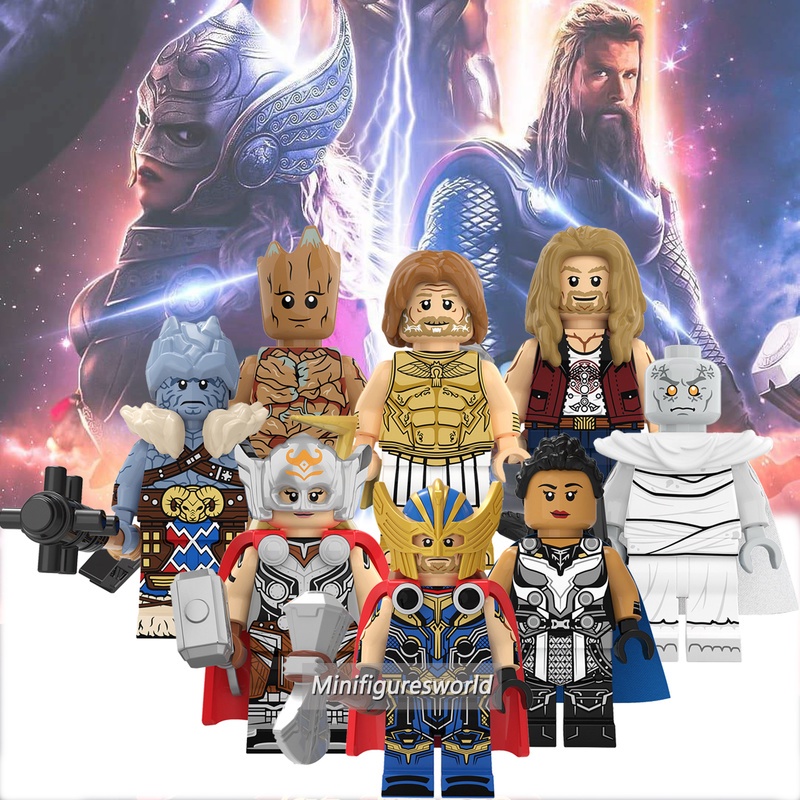 ใหม่ ฟิกเกอร์ Marvel Thor Gorr Groot Zeus Korg Valkyrie Jane Foster ...