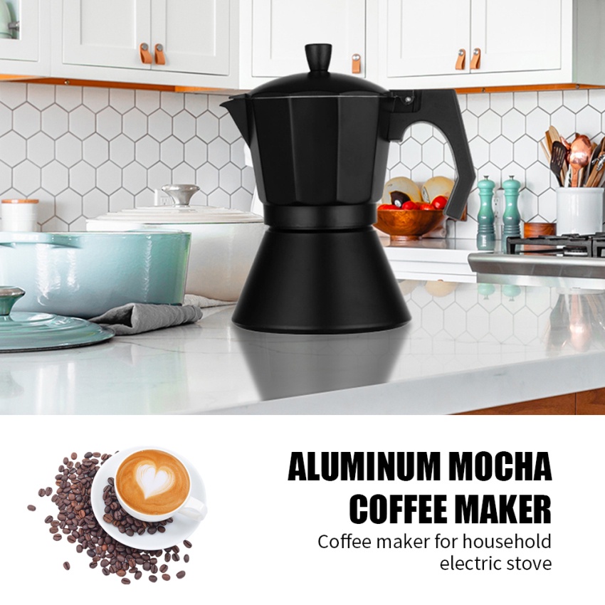 Moka Coffee Pot Espresso Maker Aluminum Moka Coffee Pot Machine Latte ...
