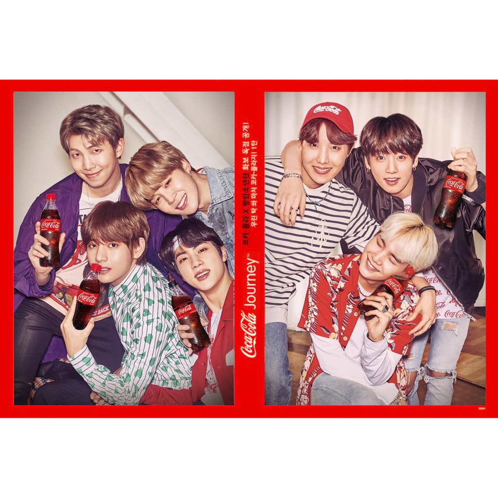โปสเตอร์ รูปถ่าย บอยแบนด์ เกาหลี BTS 방탄소년단 CoCa-Cola POSTER 24"x35 ...