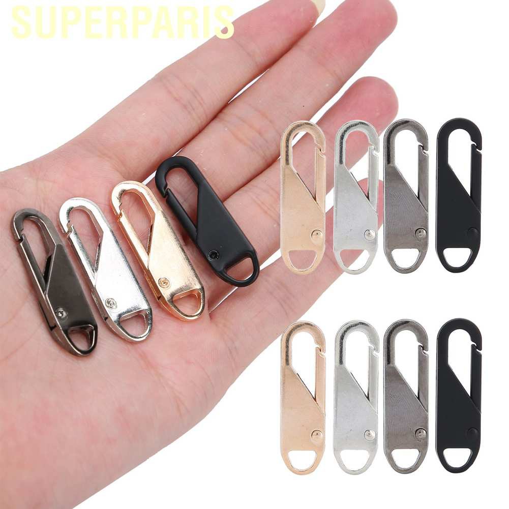 Superparis 12pcs Detachable Alloy Spring Zipper Puller Slider Head ...