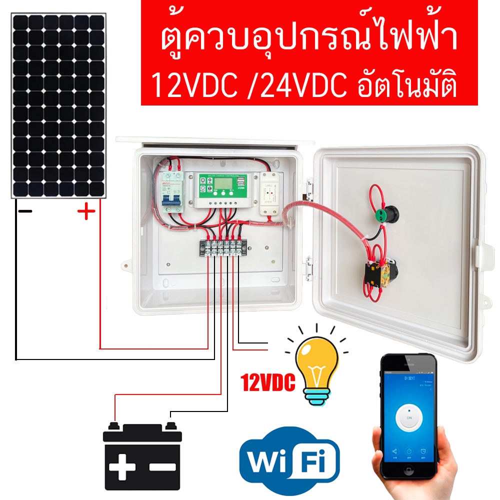 Wifi ตู้ควบคุมอุปกรณ์ไฟฟ้า Solar Cell ตั้งเวลาเปิด ปิดอัตโนมัติระบบ ...