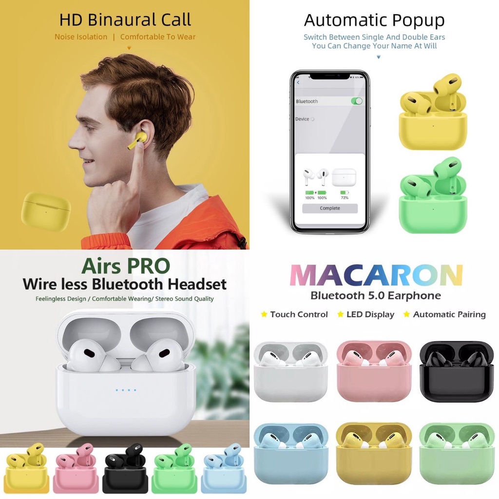 Tws Macaron Inpods 13 หูฟังบลูทูธไร้สาย I13 Airs Pro Airpods 3 LA ...