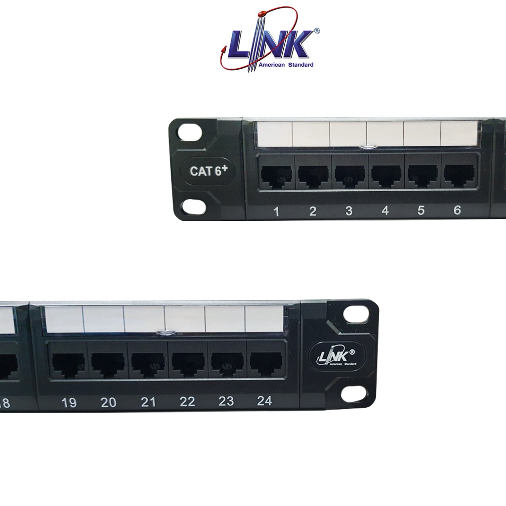 แผงกระจายสายแลน CAT6 PATCH PANEL 24 PORT (1U) ยี่ห้อ LINK รุ่น US-3124A ...