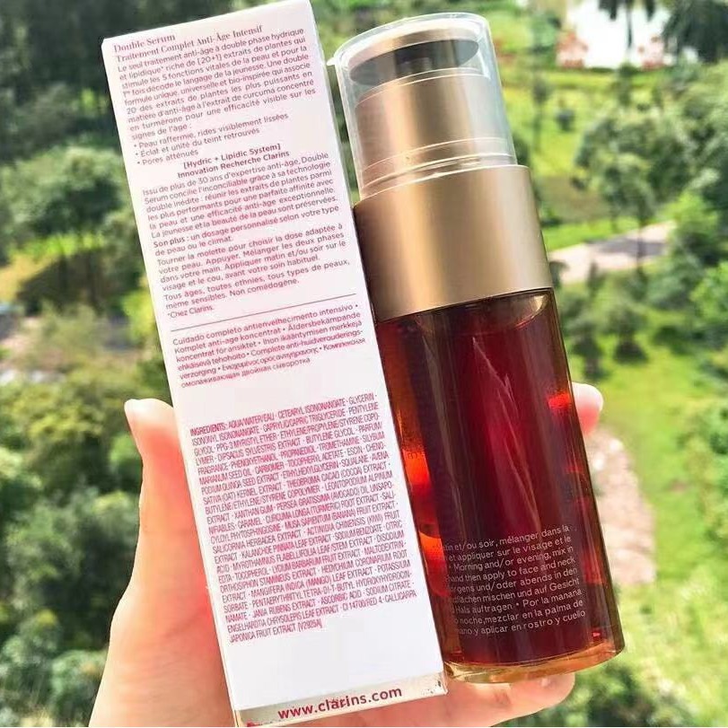 ทำในปี 2020 Clarins Double Serum Complete Age Control Concentrate พร้อมกล่อง 30ml 50ml ...