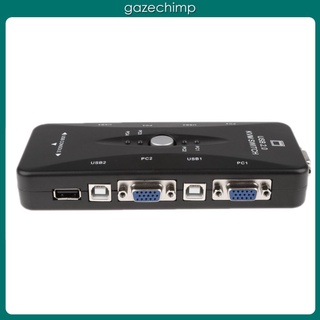 4 Port Hub USB 2.0 KVM VGA/SVGA Switch Box For PC Keyboard Mouse ...
