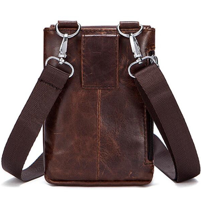 BRetro Men First Layer Cowhide Shoulder Bag fashion small Crossbody Bag ...