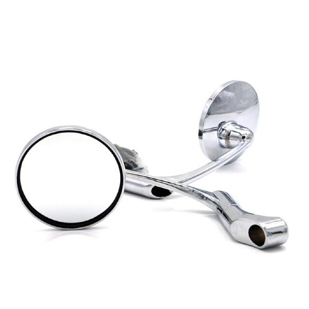 Motorcycle Rearview Side Mirror With 8 10mm Screws Universal Round