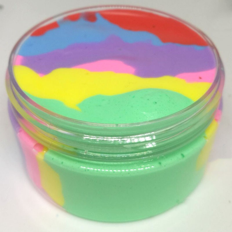 100ml Rainbow Slime Fluffy Floam Kids Modeling ของเล่นดินเหนียว Cotton ...