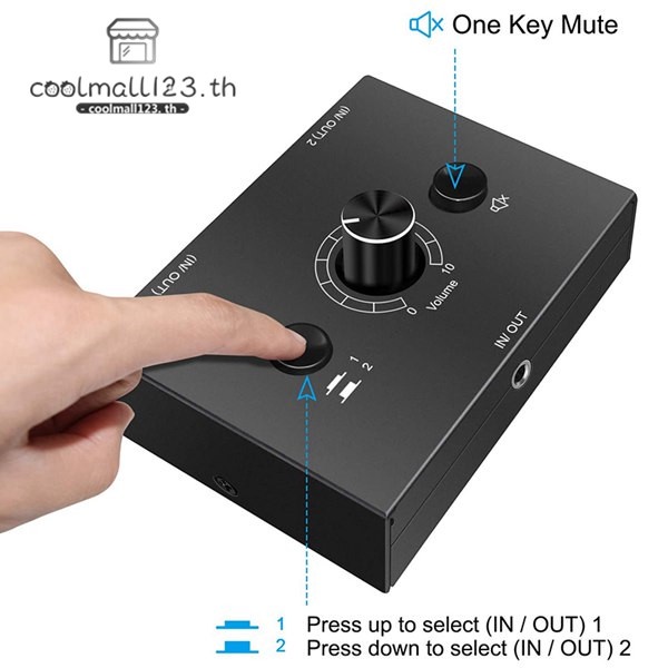 35mm 2 Input 1 Output1 Input 2 Output Audio Splitter Switcher 6620